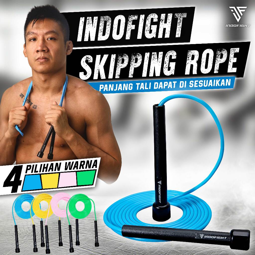 Jual Skiping Olahraga Jump Rope Skipping Rope Indofight Tali Skiping ...