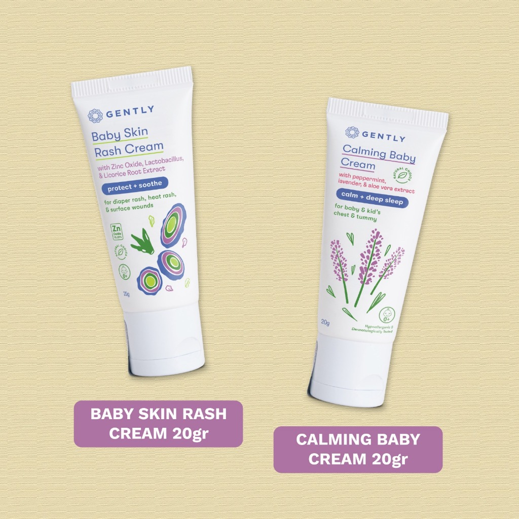 Jual [GIFT] Gently Calming Baby Cream 20 gr & Gently Baby Rash Cream 20 ...