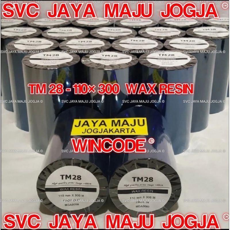 Jual [ WINCODE ] TM28 110 MM X 300 M SONY WAX RESIN - FACE OUT || CORE 1" - SINGLE CORE ...