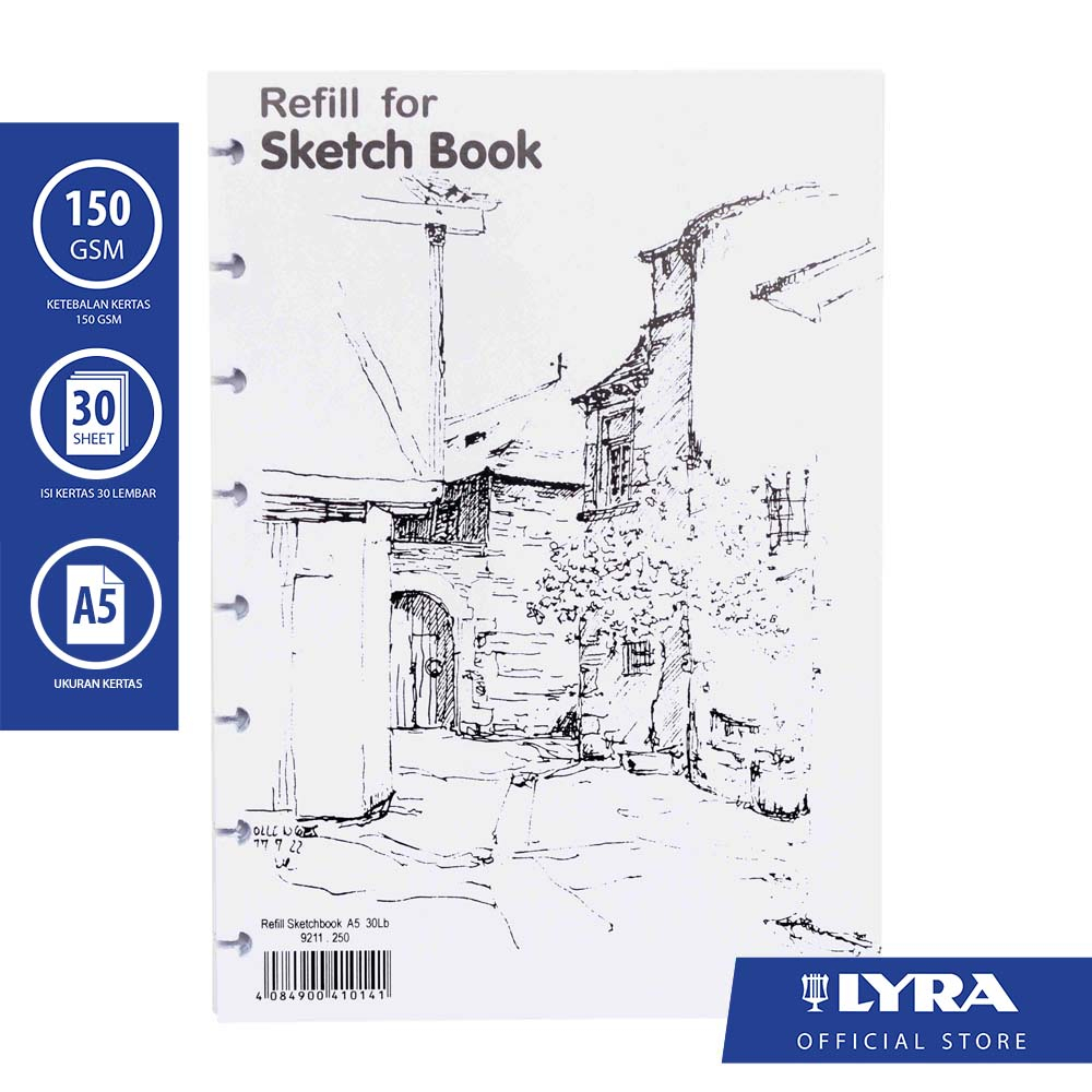 Jual [REFILL ] LYRA Sketch Book A5 30 Sheet 150gsm - Buku Sketsa untuk ...