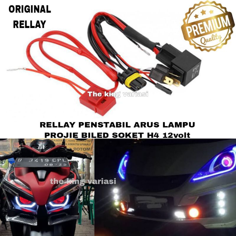 Jual RELLAY LAMPU PROJECKTOR BILED SOKET H4 12VOLT MOTOR DAN MOBIL ...