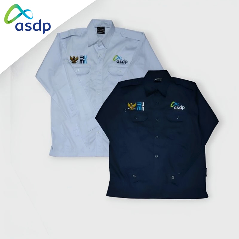 Jual Bigsize Kemeja ASDP Logo terbaru baju ASDP seragam ASDP Pdh ASDP ...