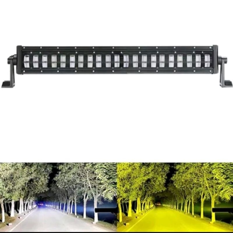 Jual led bar lampu sorot atap mobil universal kapal truck bus 9D hi lo ...
