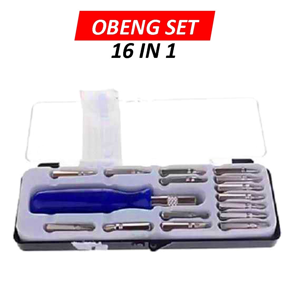 Jual IDEKU Obeng HP Set 16in1 / Obeng Service HP TV Radio Tool Kit ...