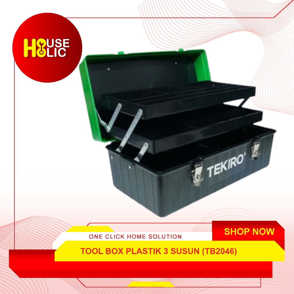 Jual TEKIRO Tool Box 3 Susun Plastik / Toolbox Toolkit Kotak Perkakas PVC | Shopee Indonesia