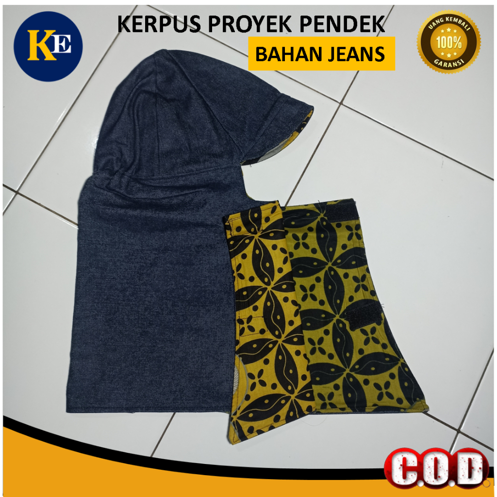 Jual Topi Masker Jepang Kerpus Proyek Jeans Las SEBO Mancing Bahan ...