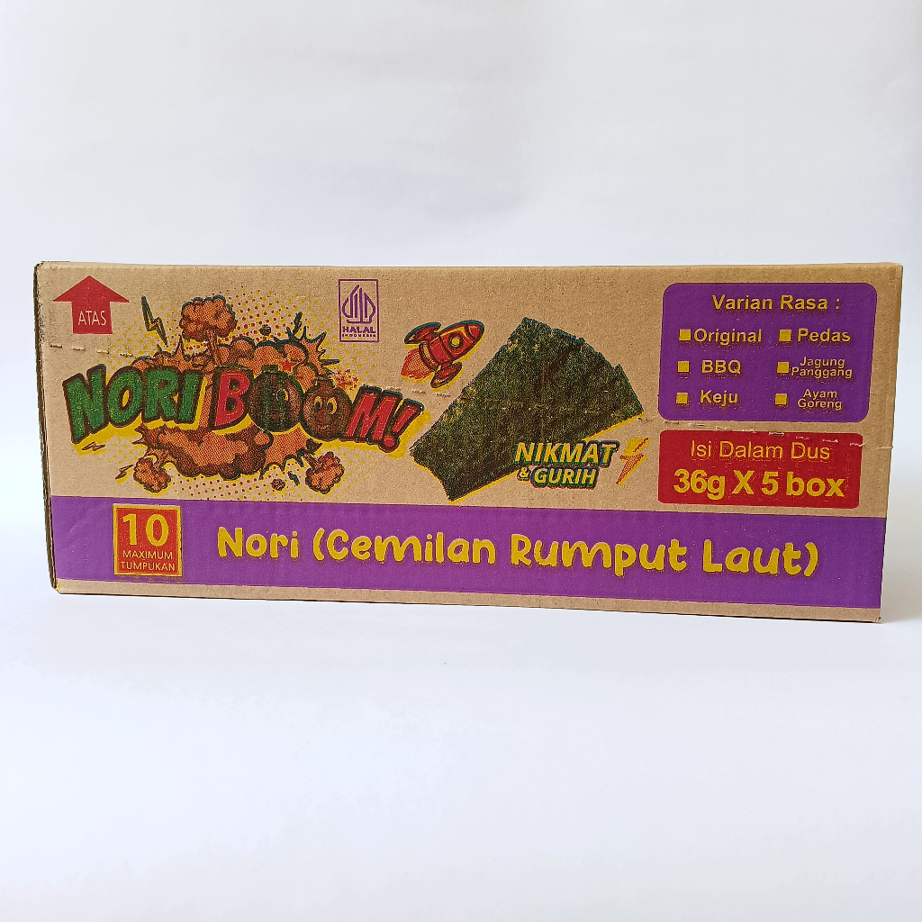 Jual PAKET HEMAT NORI BOOM (1 DUS 5 BOX) | NORIBOOM 5 RASA | Shopee ...