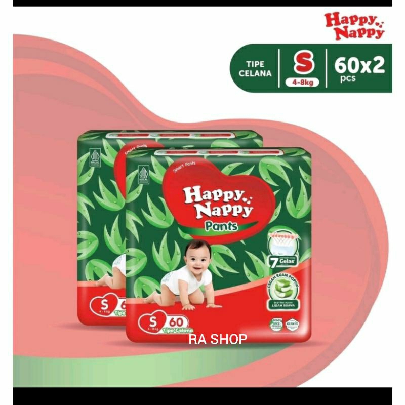 Jual HAPPY NAPPY PANTS S60/M52/L46/XL42/XXL36 | Shopee Indonesia