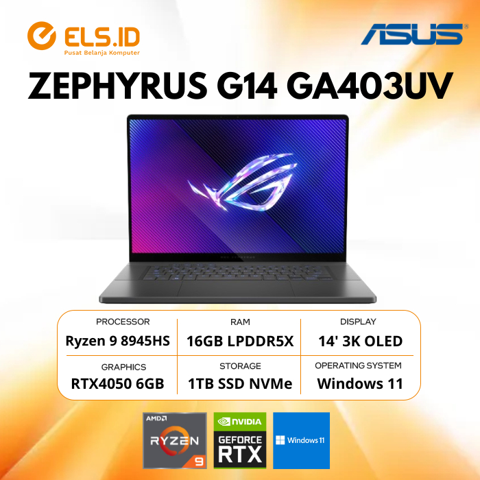 Jual ASUS ROG Zephyrus G14 GA403UV-R946OL6G-O Ryzen 9-8945HS 16GB SSD ...
