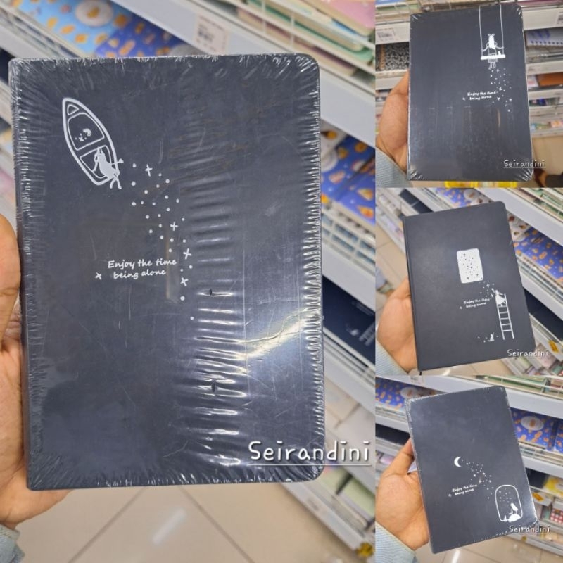 Jual Notebook Hitam Polos Aesthetic Kertas Black Book A5 Buku Catatan ...