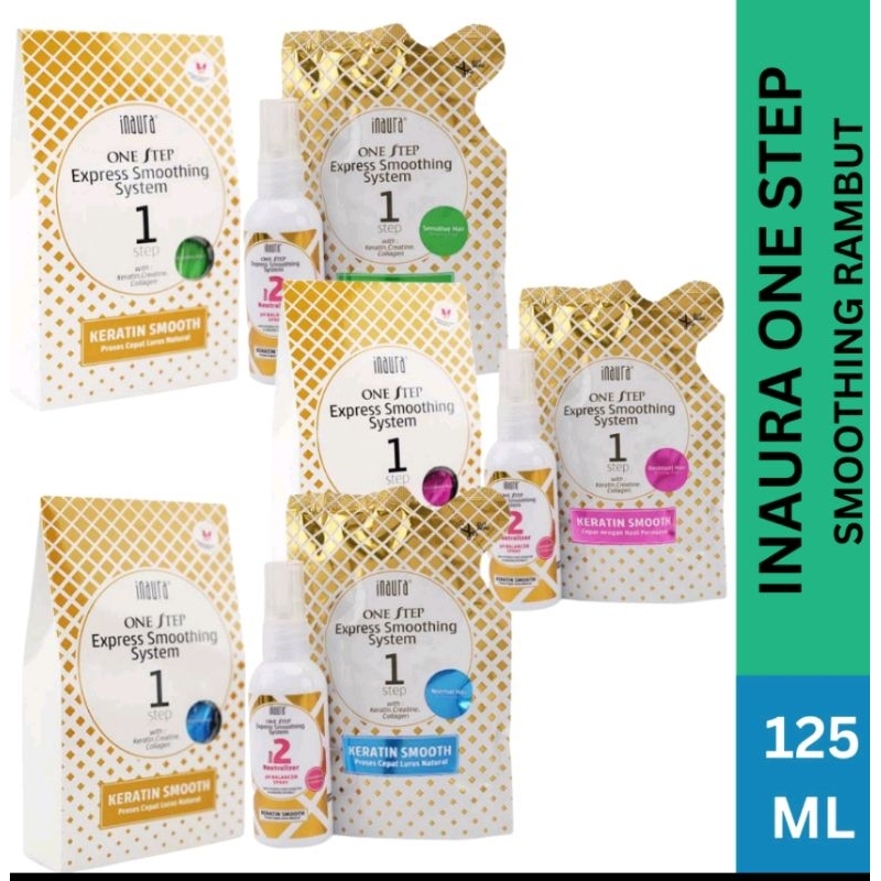 Jual INAURA One Steep Express Smoothing System Keratin Collagen 130ml Steep 1&2 | Shopee Indonesia