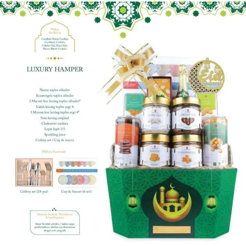 Jual Holland Bakery Luxury Gift Box Eid Mubarak Hampers Idul Fitri 2024 ...