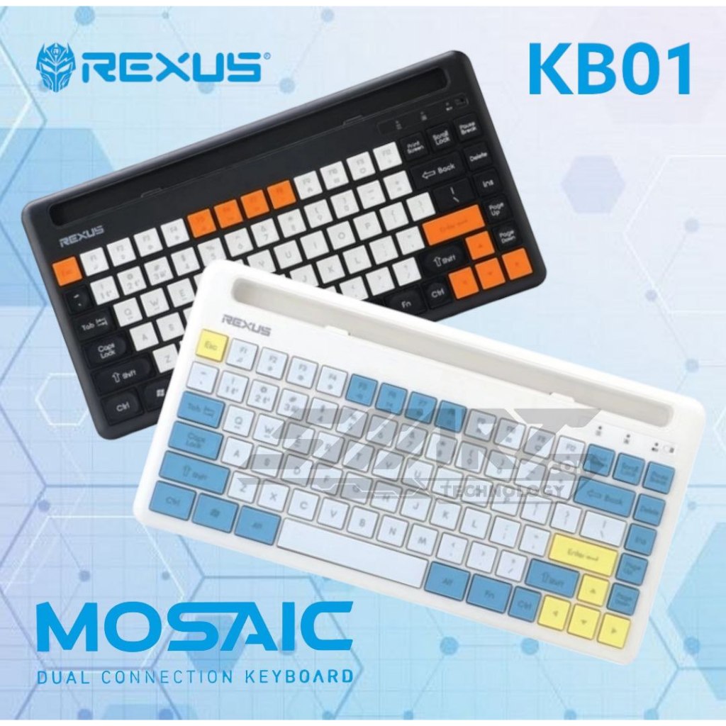 Jual Rexus keyboard dual connection Mosaic KB01 | Shopee Indonesia