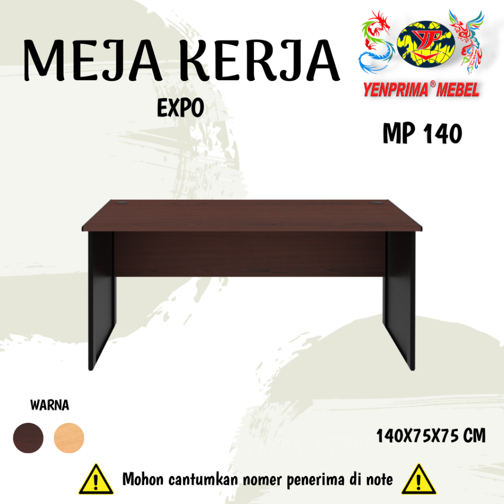 Jual [YENPRIMA] Meja Kerja Expo MP 140 / Meja Kantor / Meja Kerja Murah ...