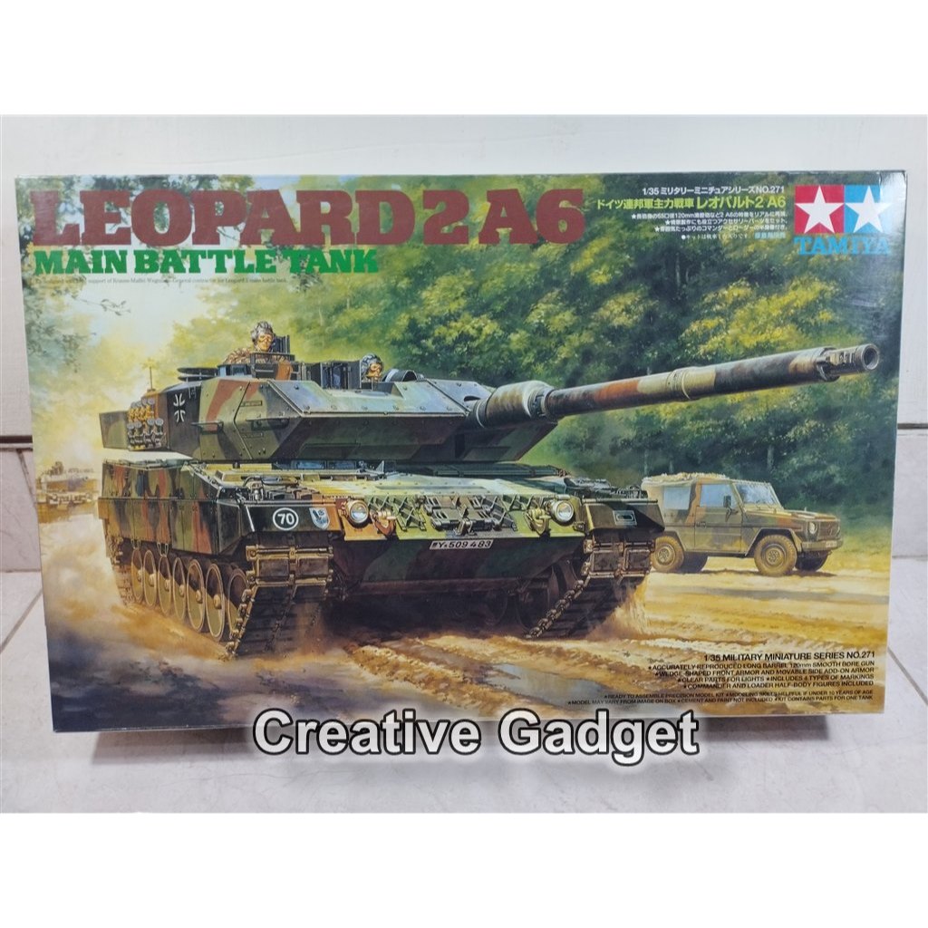 Jual German Tank Leopard 2A6 - Main Battle Tank - Model kit Tamiya 1/35 ...