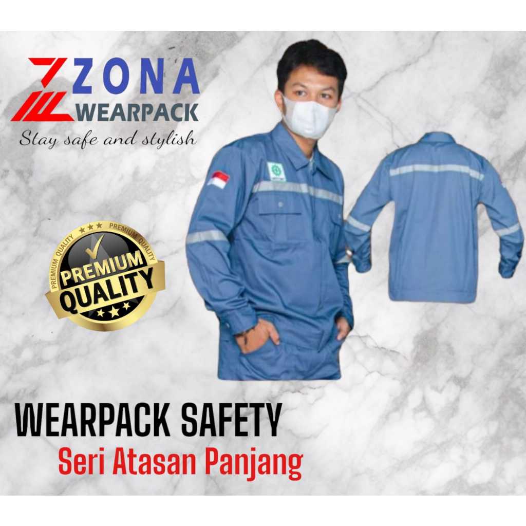 Jual Wearpack safety atasan seragam kerja proyek warna ABU-ABU Polos ...