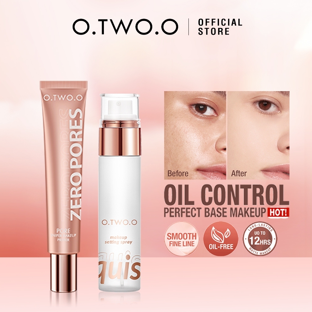 Jual O.TWO.O 2 Pcs Set Primer Invisible Pore Moisturizing Brightening ...