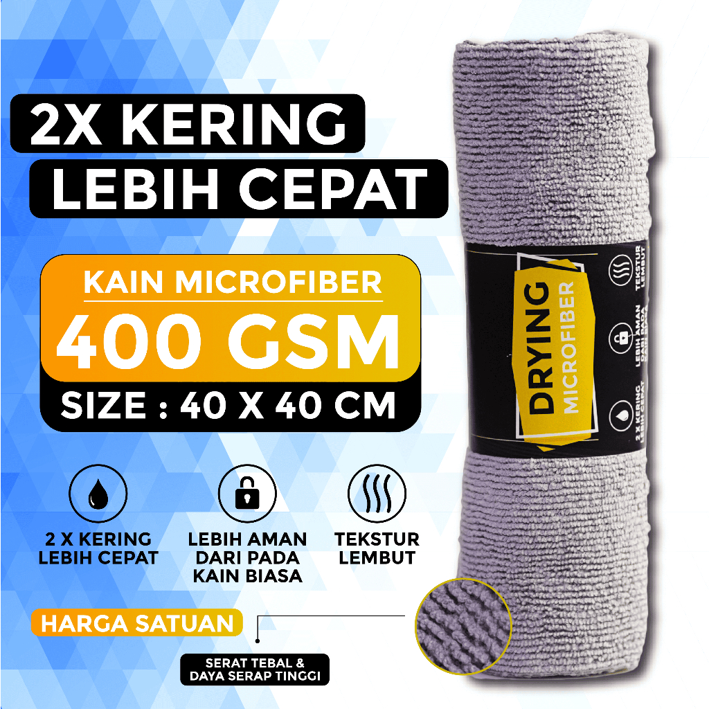Jual lap pengerin kendaraan motor mobil drying microfiber - handuk lap ...