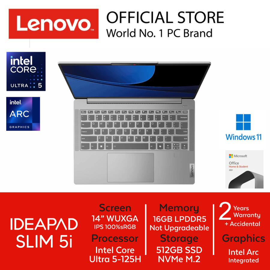 Jual Lenovo Ideapad Slim 5i Intel Ultra 5 125H 16GB 512GB 14 WUXGA OLED ...