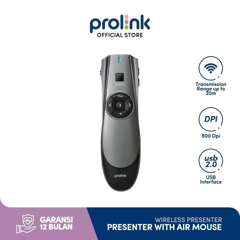 Jual Presenter Wireless Prolink PWP102G 2.4Ghz with Air Mouse ( Laser ...