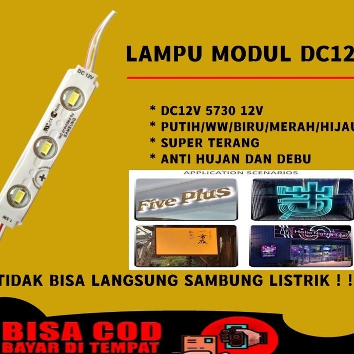 Jual Lampu Modul LED MATA 3 5730 SMD 12v DC12 v volt Module (6511 ...
