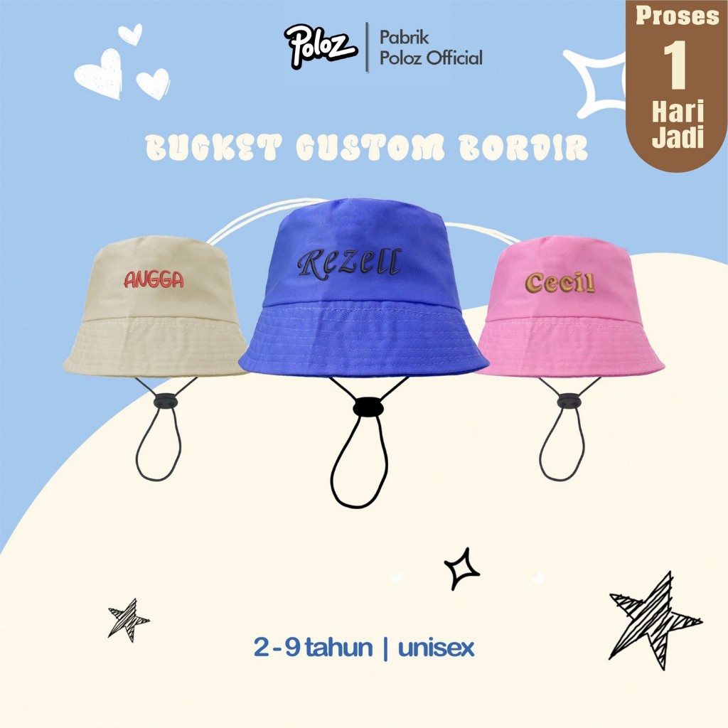 Jual TOPI BUCKET NAMA ANAK TOPI BUCKET ANAK TALI NAMA Anak TOPI BUCKET ...