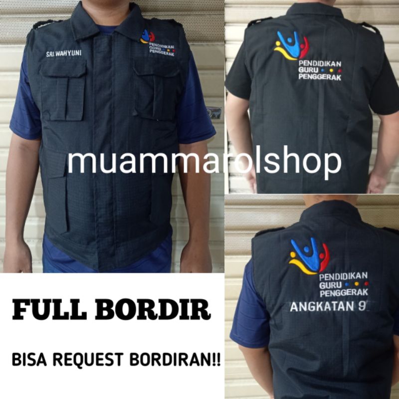 Jual rompi guru penggerak rompi sekolah penggerak full bordir bisa ...