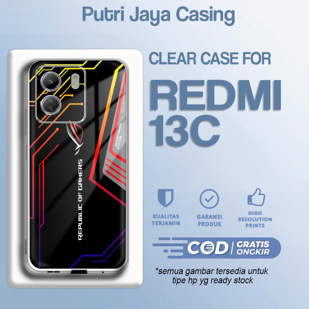 Jual Case Hp Xiaomi Redmi 13C Clear Case Motif ROG New Casing Terbaru ...
