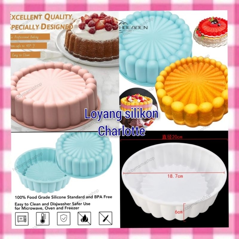 Jual loyang silikon Charlotte anti lengket bisa masuk oven | Shopee ...