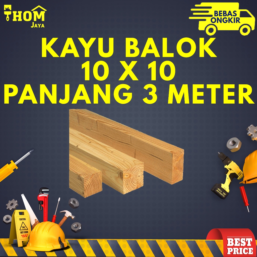 Jual KAYU BALOK / KAMPILAN - 10 X 10 - PANJANG 3 METER | Shopee Indonesia