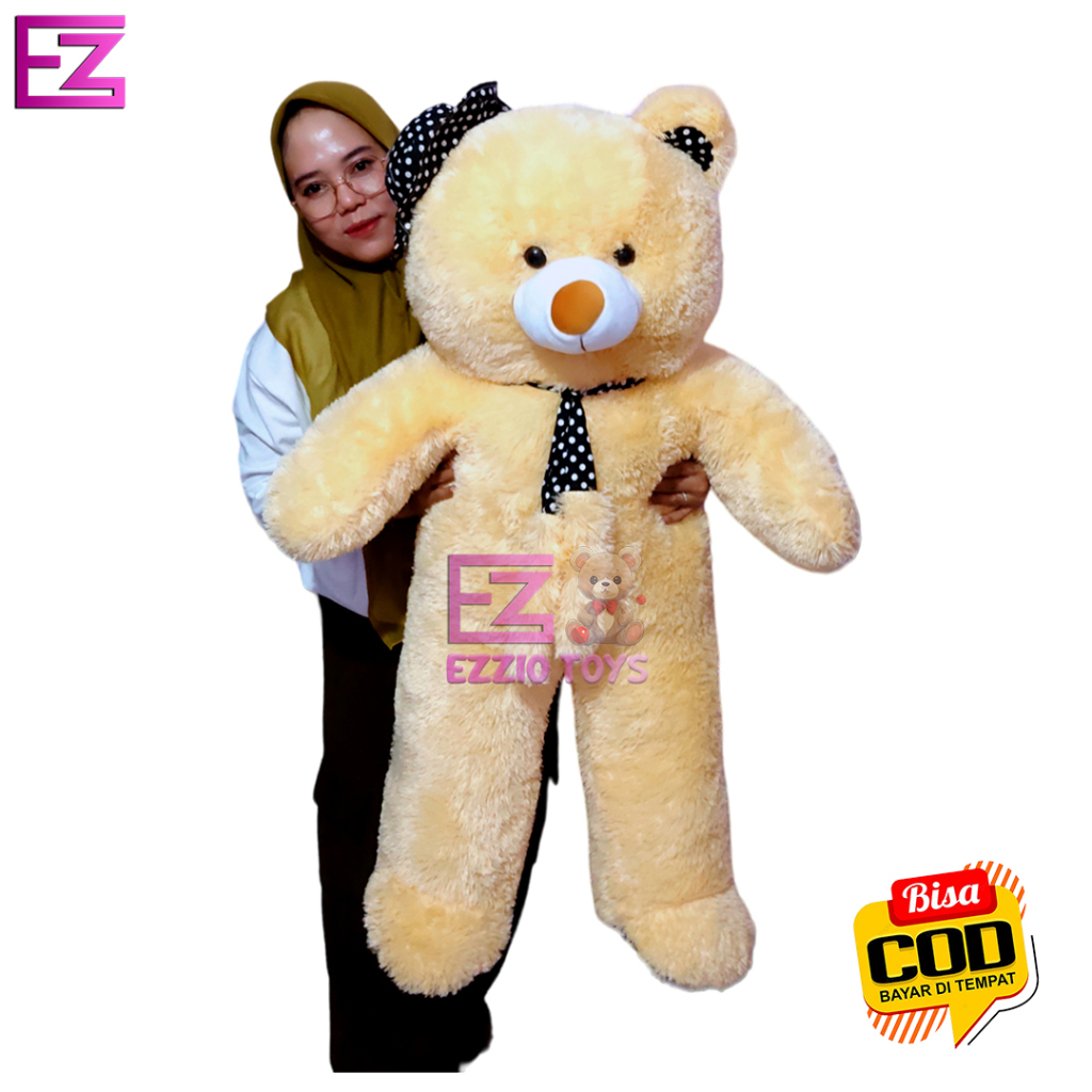 Jual Boneka Teddy Bear Beruang Besar syal telapak size Big Extra Large ...