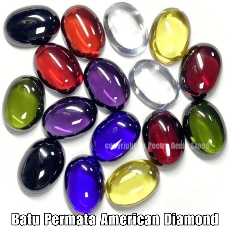 Jual Batu Permata American Diamond Oval Polos | Shopee Indonesia