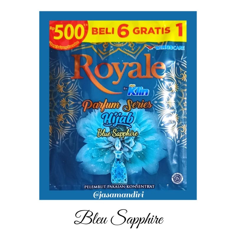 Jual Royale Softener Blue Sapphire sachet @ 500 isi 12 pcs | Shopee ...