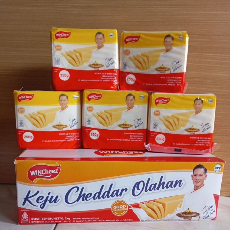 Jual KEJU WINCheez / keju cheddar 250 gram Kemasan Baru | Shopee Indonesia
