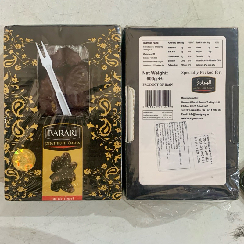 Jual Barari bam 500gr kurma anggur kurma bam kurma barari | Shopee ...