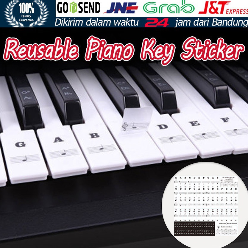 Jual Reusable Piano Key Sticker Keyboard Stickers 3749546188 Piano ...