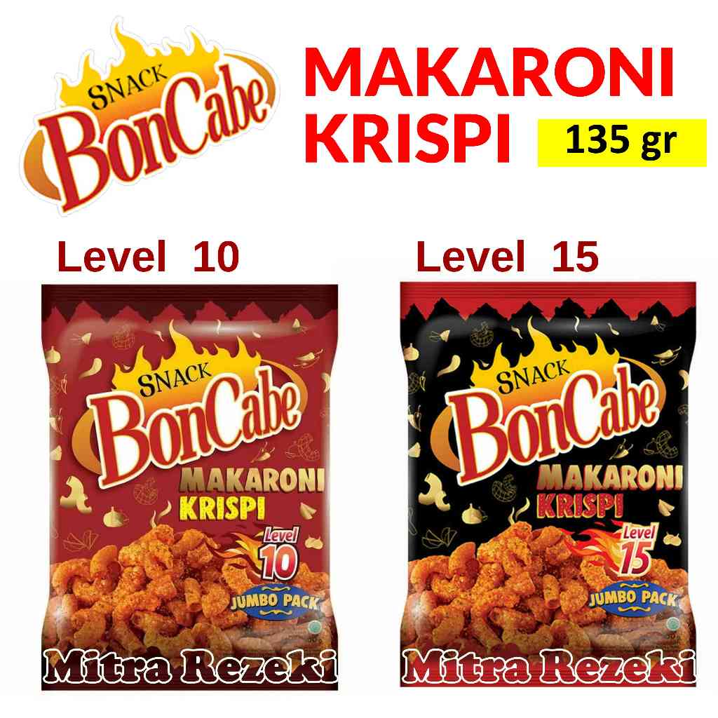 Jual BONCABE MAKARONI KRISPI SNACK LEVEL 10, LEVEL 15 KOBE MAKANAN ...