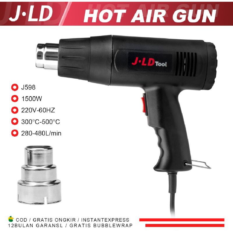Jual JLD Hot Air Gun Heat Gun Blower Pemanas Plastik Pembuatan film ...