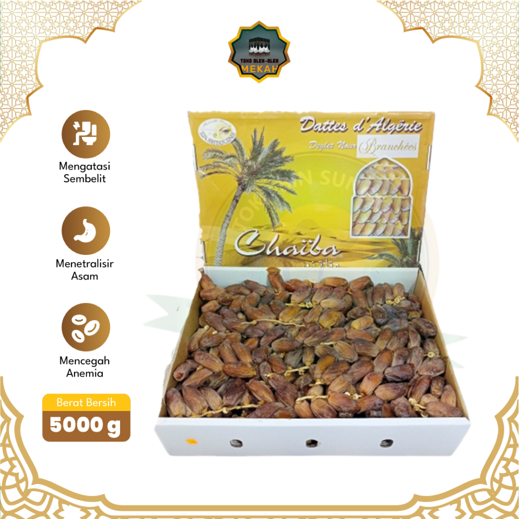 Jual Kurma Tunisia Tangkai Premium Dates Sapphire 5Kg Oleh Oleh Haji ...