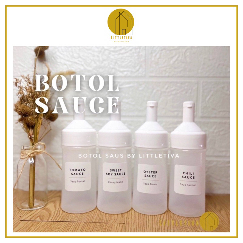 Jual [FREE STICKER] botol saus aesthetic, botol reffil aesthetic, botol ...