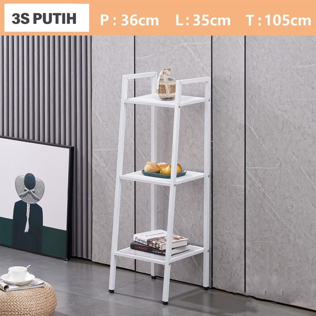 Jual Rak Trapesium 4 Tingkat - Rak dapur Penyimpanan Putih Rak ...