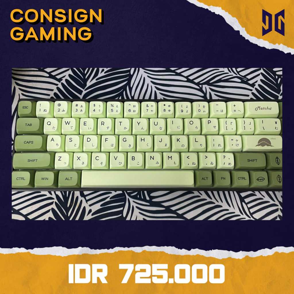 Jual DK68 WITH KEYCAPS MATCHA JAPANESE PBT DYE SUB XDA PROFILE - AKKO ...
