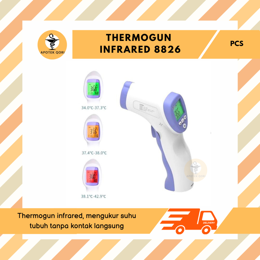 Jual THERMOGUN INFRARED 8826/TERMOMETER TANPA KONTAK | Shopee Indonesia