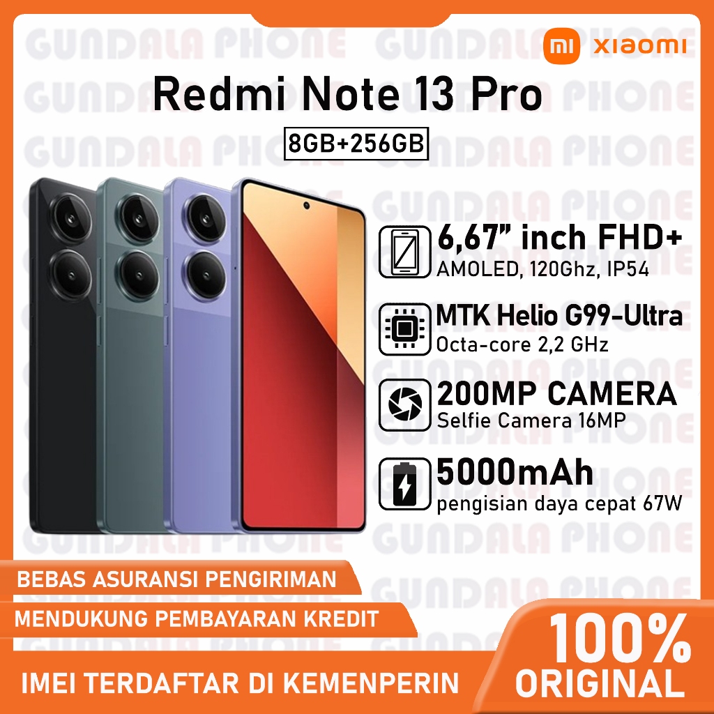 Jual Xiaomi Redmi Note 13 Pro 8/256GB - Garansi resmi | Shopee Indonesia