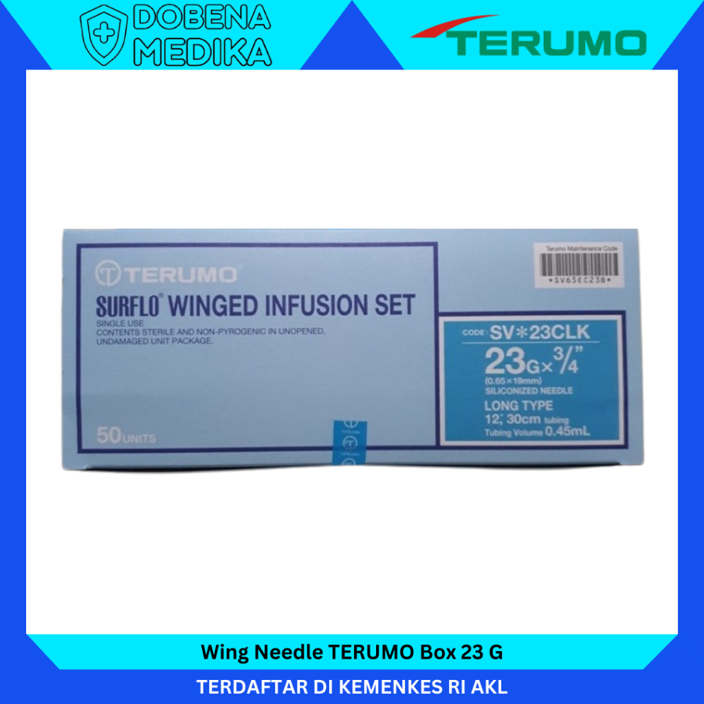 Jual Wing Needle Terumo 23 G isi 50 / Needle Wing Terumo | Shopee Indonesia