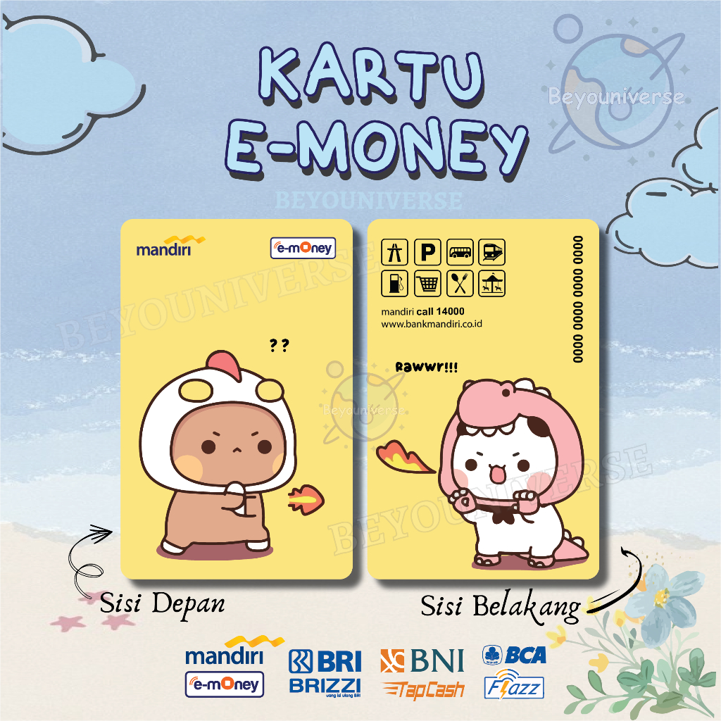 Jual Emoney BUBUDUDU Cute Flazz gen 2 Mandiri BNI BRI BCA E-toll ...