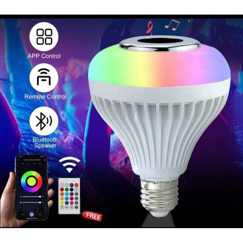 Jual Speaker Bluetooth Lampu Music RGB Dilengkapi Remote | Shopee Indonesia