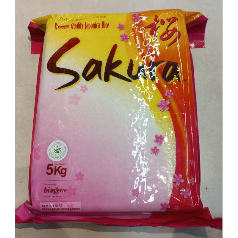 Jual Beras Jepang Premium SAKURA Premium Quality Japonica Rice 5Kg - HK ...