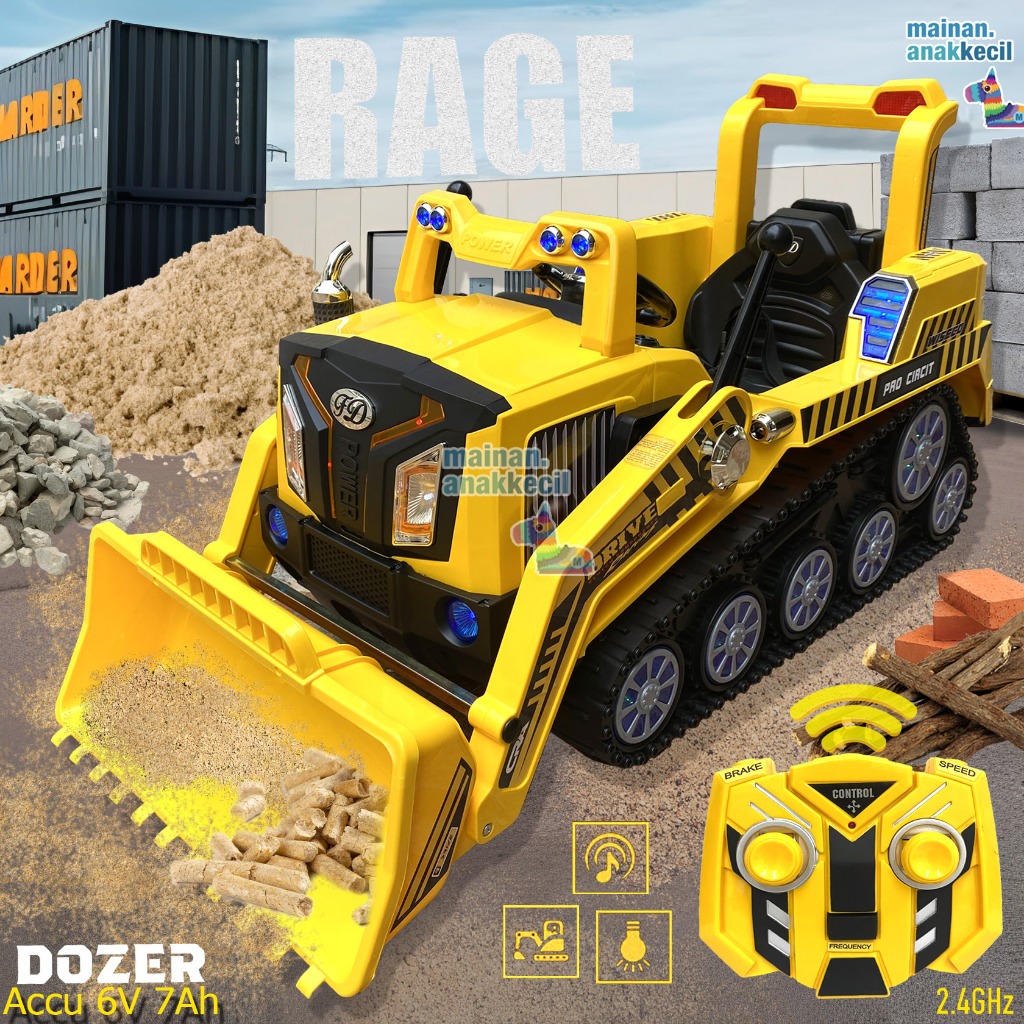 Jual Mainan Mobil Aki Truck Ride on beko excavator Konstruksi Bull ...