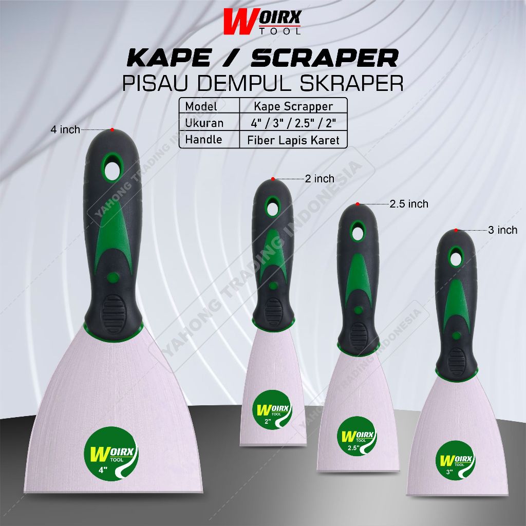 Jual Kape Gagang Fiber Karet 2" 2.5" 3" 4" inch Scraper Besi | Shopee ...